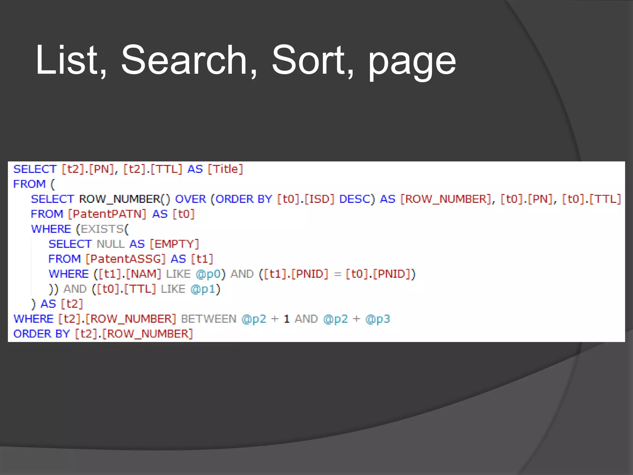 Dynamic Query Pptx Databases Computer Software And Applications