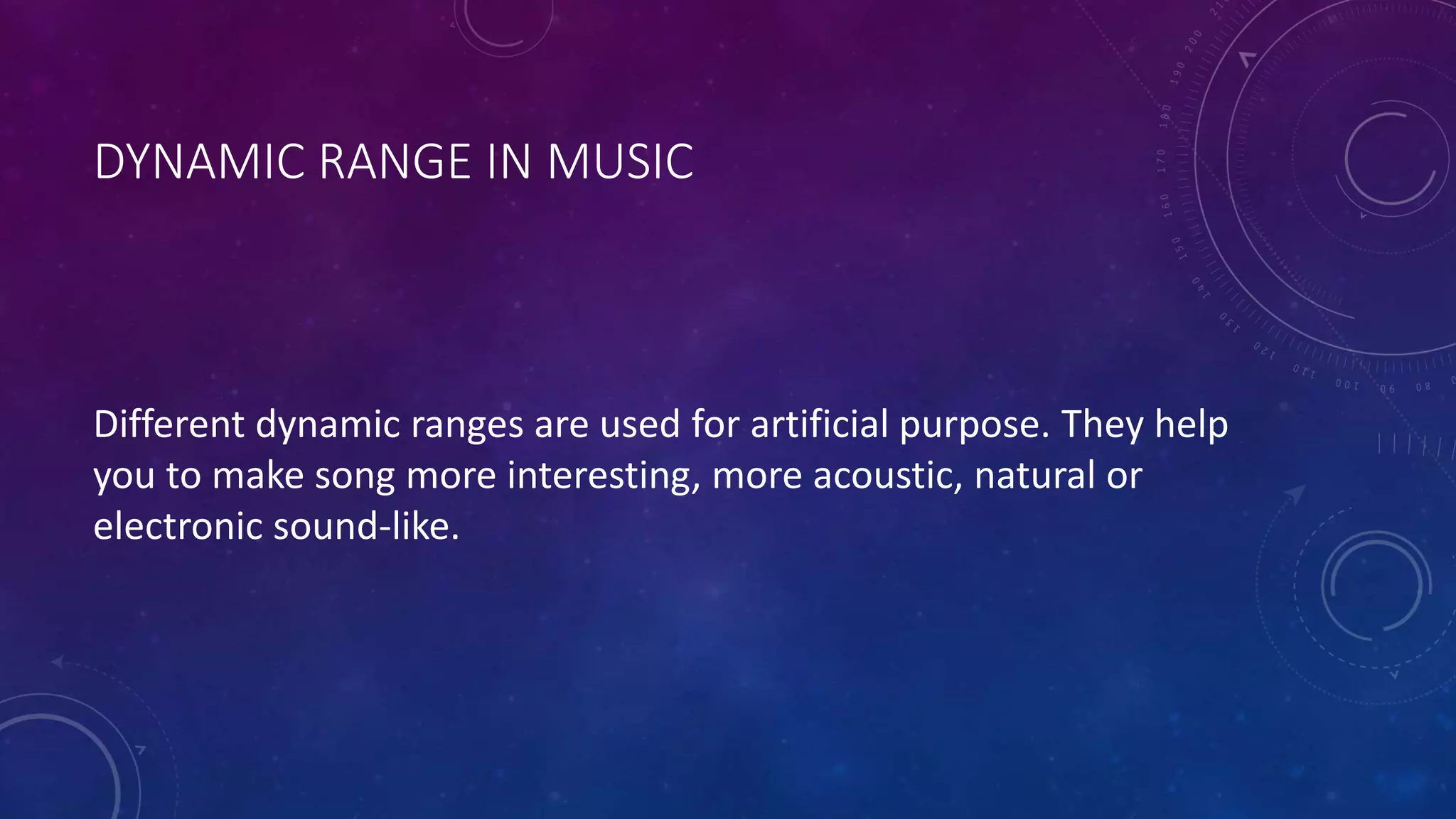 Dynamic range | PPTX