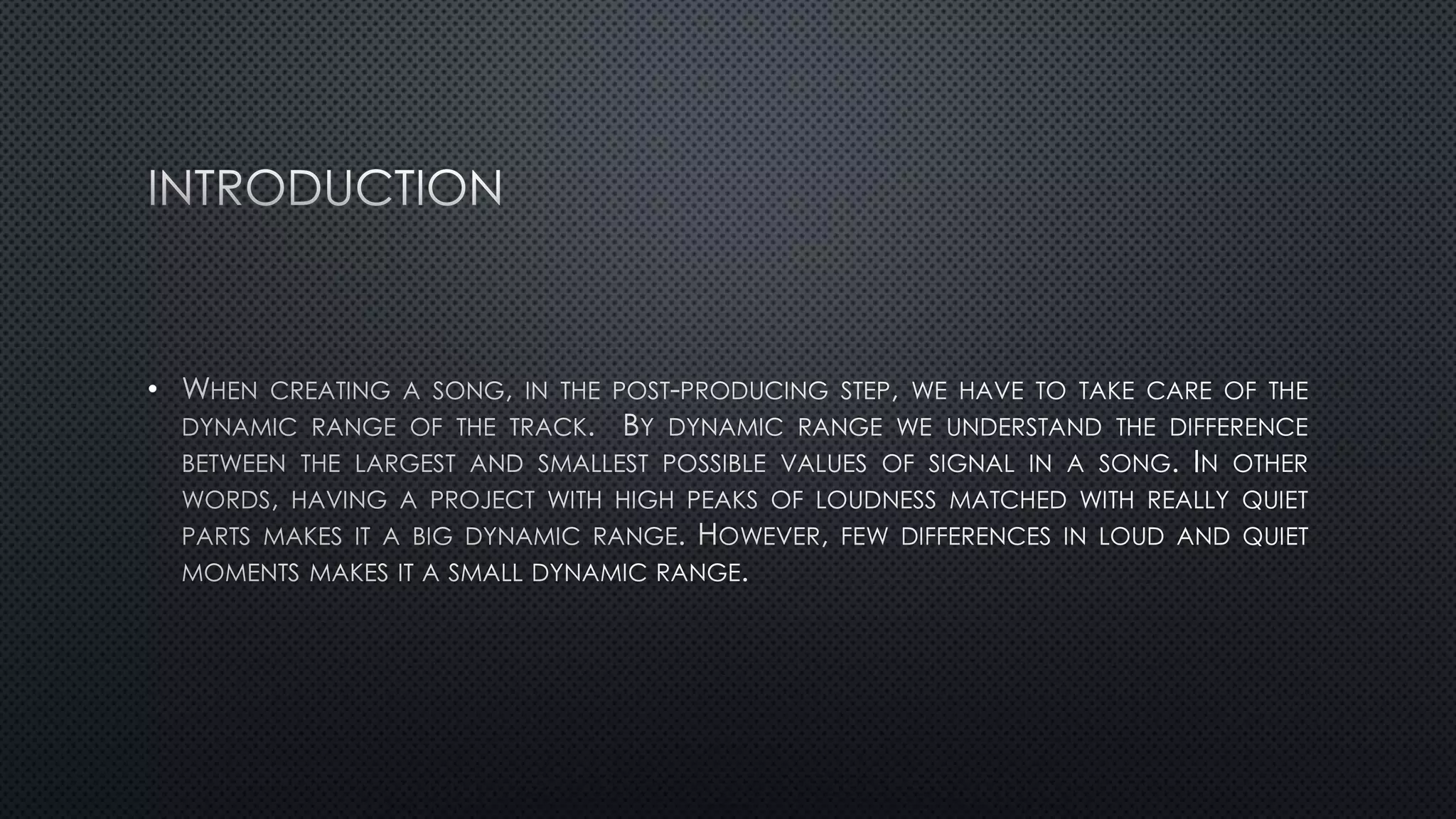 Dynamic range | PPTX