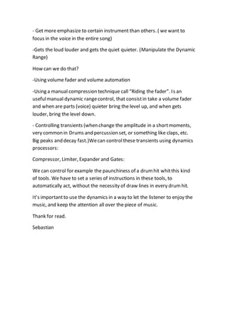 Dynamic range and the many ways producers manipulate dynamic range | PDF