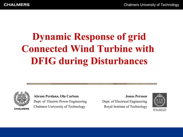 Dynamic response of grid connected wind turbine with dfig | PPT Dynamic response of grid connected wind turbine with dfig | PPT