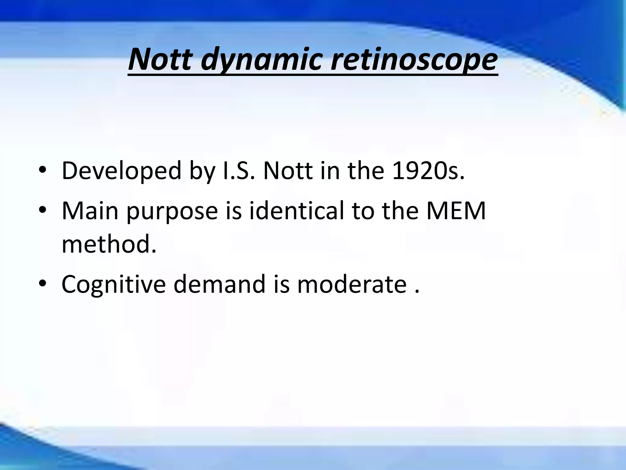 Dynamic retinoscopy | PPTX