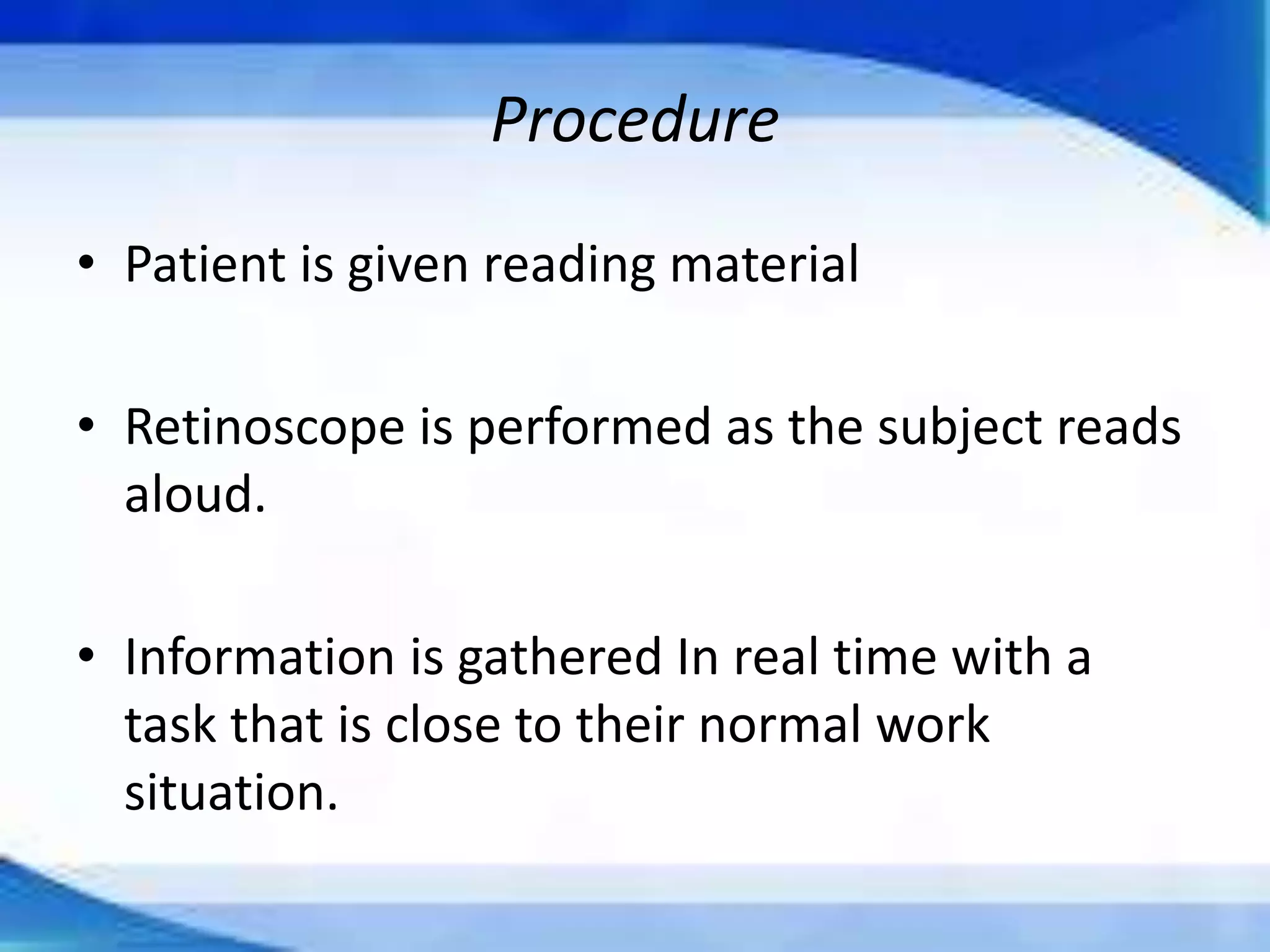 Dynamic retinoscopy | PPTX
