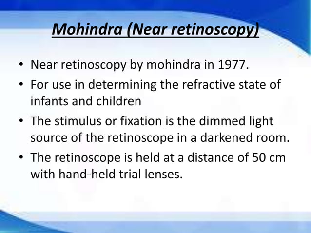 Dynamic retinoscopy | PPTX