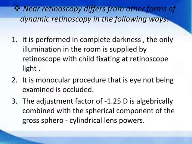 Dynamic retinoscopy | PPTX