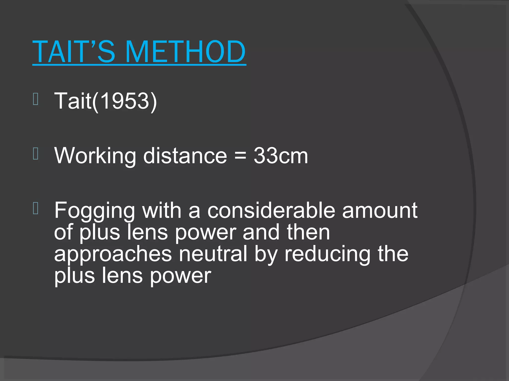 Dynamic retinoscopy | PPT