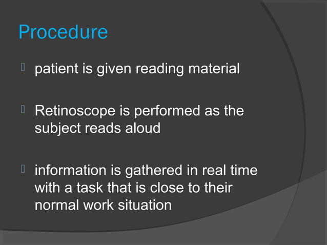Dynamic retinoscopy | PPT