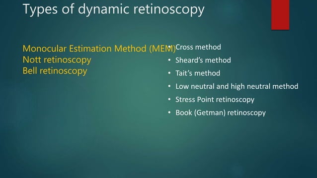 Dynamic retinoscopy srijana | PPTX