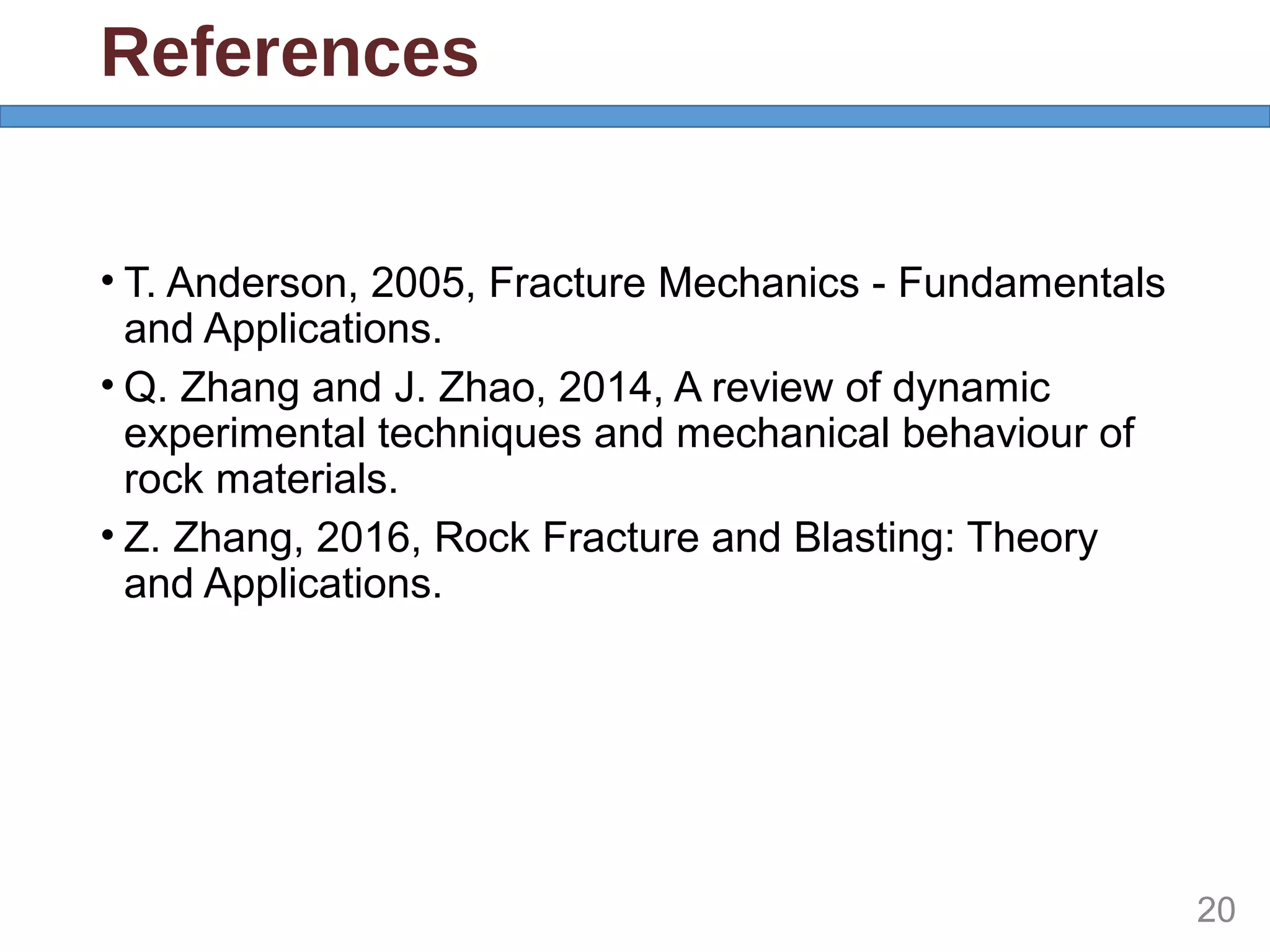 Dynamic rock fracture in mining engineering | PPT
