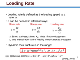 Dynamic rock fracture in mining engineering | PPT