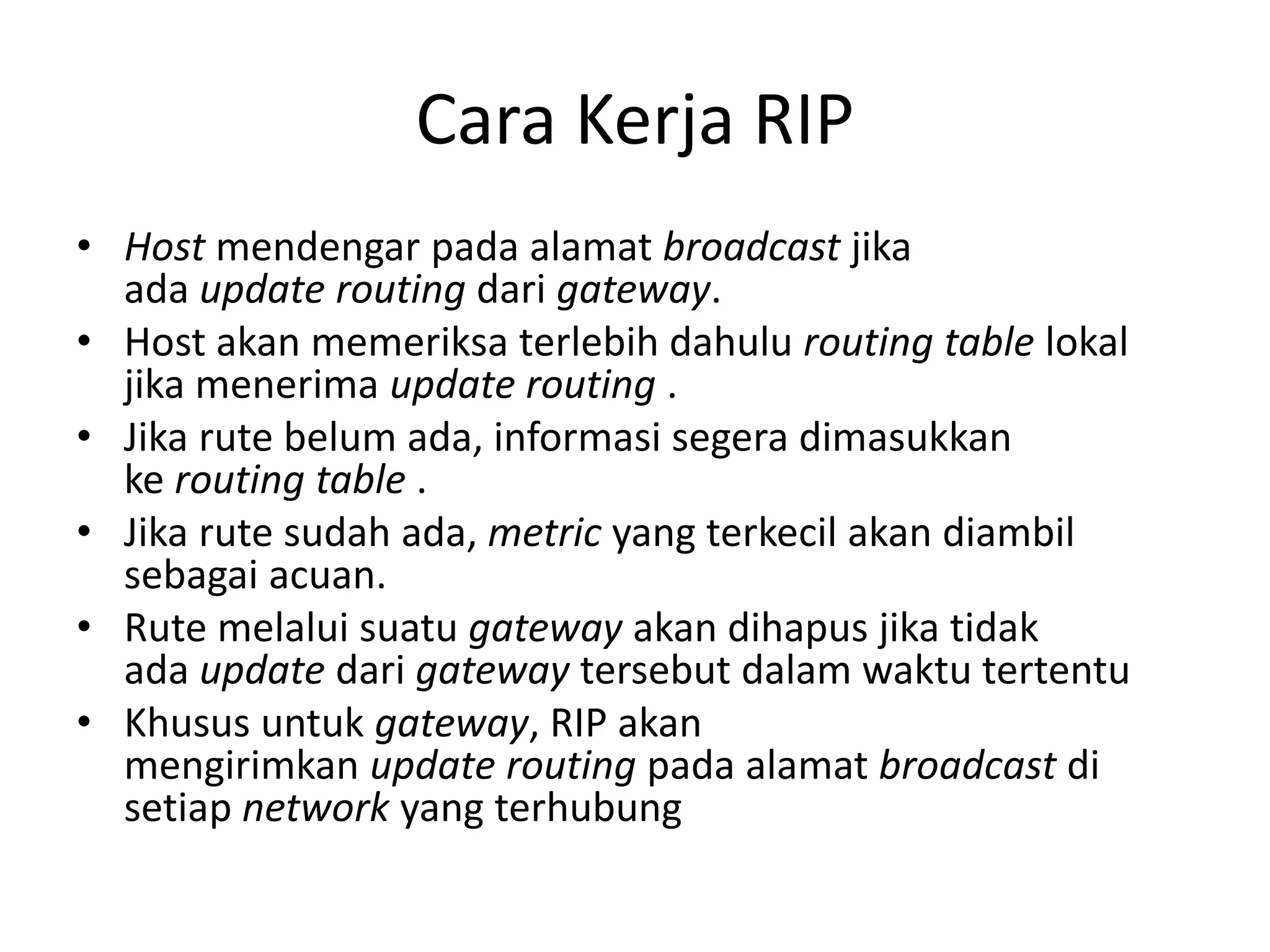 Dynamic routing RIP | PPT