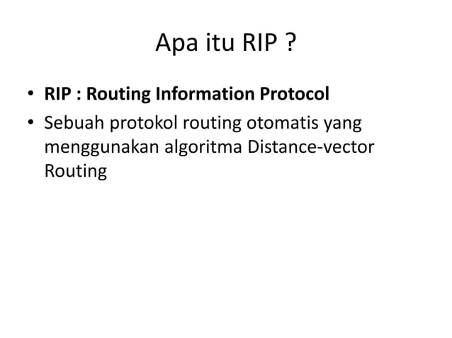 Dynamic routing RIP | PPT