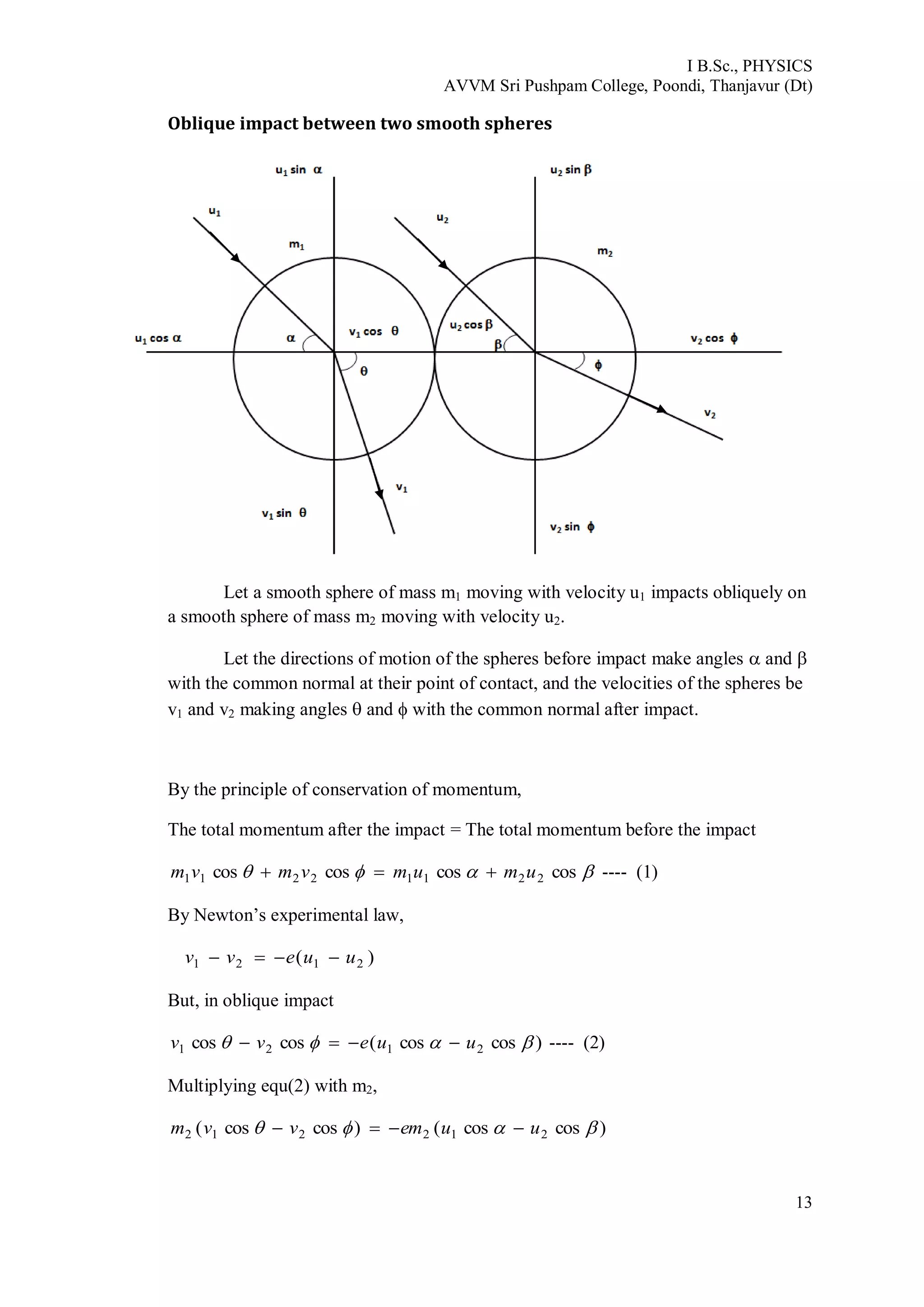 Dynamics, Projectile, impulse, impact | PDF
