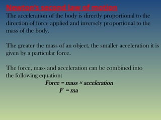 Dynamics, Physics IGCSE slides for teaching | PPTX