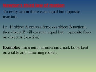 Dynamics, Physics IGCSE slides for teaching | PPTX