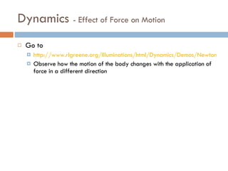 Dynamics 1 - Forces | PPT
