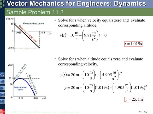dynamics11lecture kinematics of particles.ppt | Physics | Science