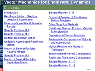 dynamics11lecture kinematics of particles.ppt