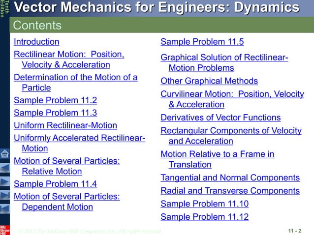 dynamics11lecture kinematics of particles.ppt | Physics | Science