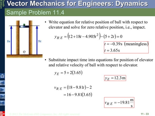 dynamics11lecture kinematics of particles.ppt | Physics | Science
