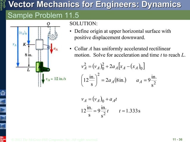 dynamics11lecture kinematics of particles.ppt | Physics | Science