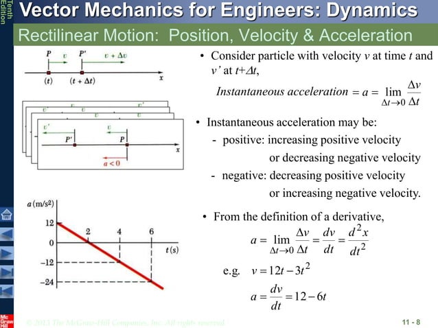 dynamics11lecture kinematics of particles.ppt | Physics | Science