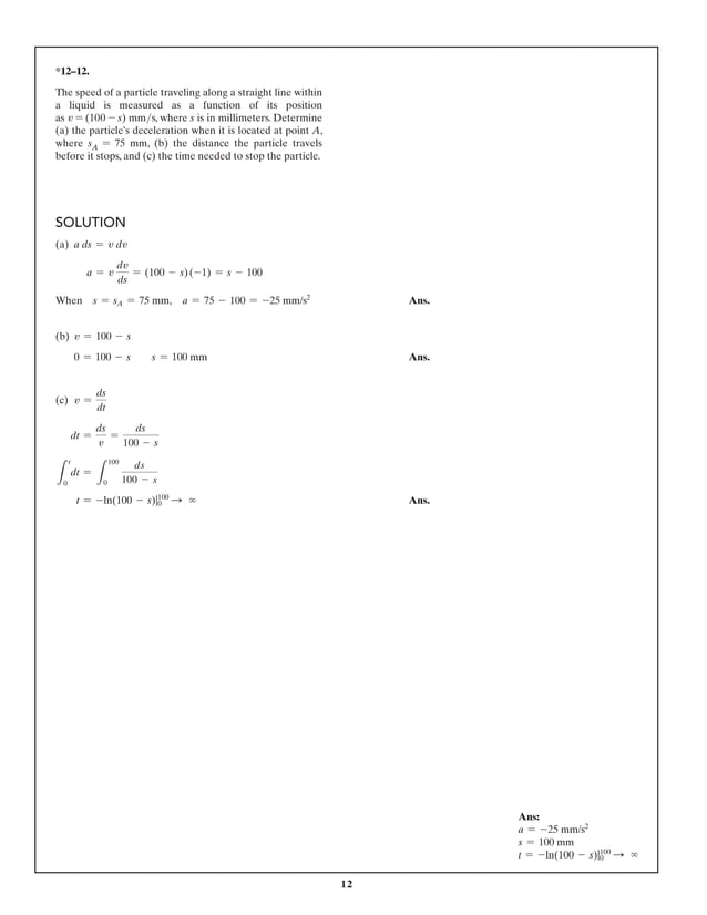 Solutions for Problems in Dynamics (15th Edition) by Russell Hibbeler | PDF