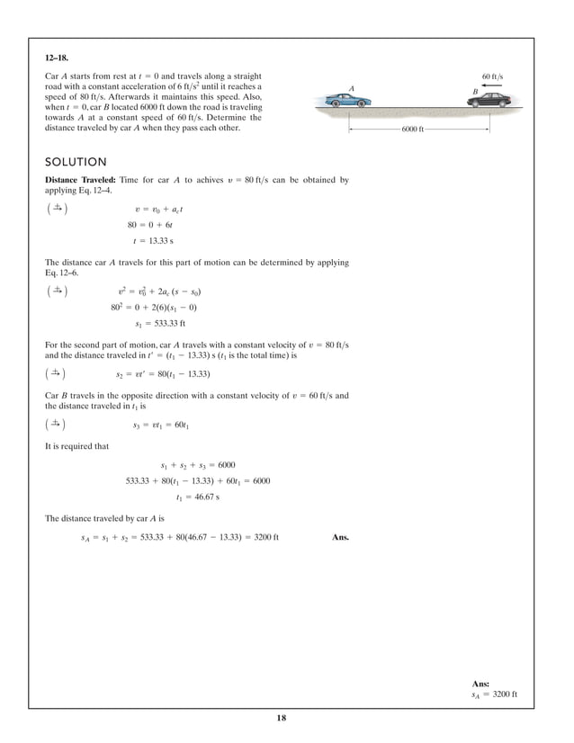 Solutions for Problems in Dynamics (15th Edition) by Russell Hibbeler | PDF