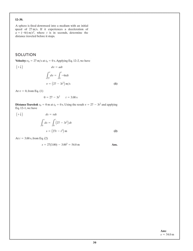 Solutions for Problems in Dynamics (15th Edition) by Russell Hibbeler | PDF