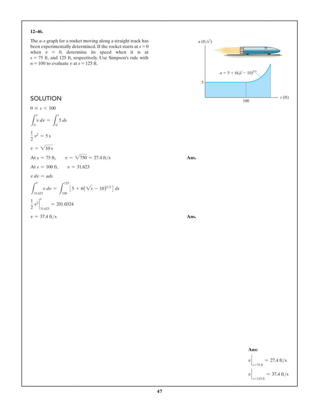 Solutions for Problems in Dynamics (15th Edition) by Russell Hibbeler | PDF