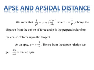 Dynamics Apse and Apsidal Distance | PPTX