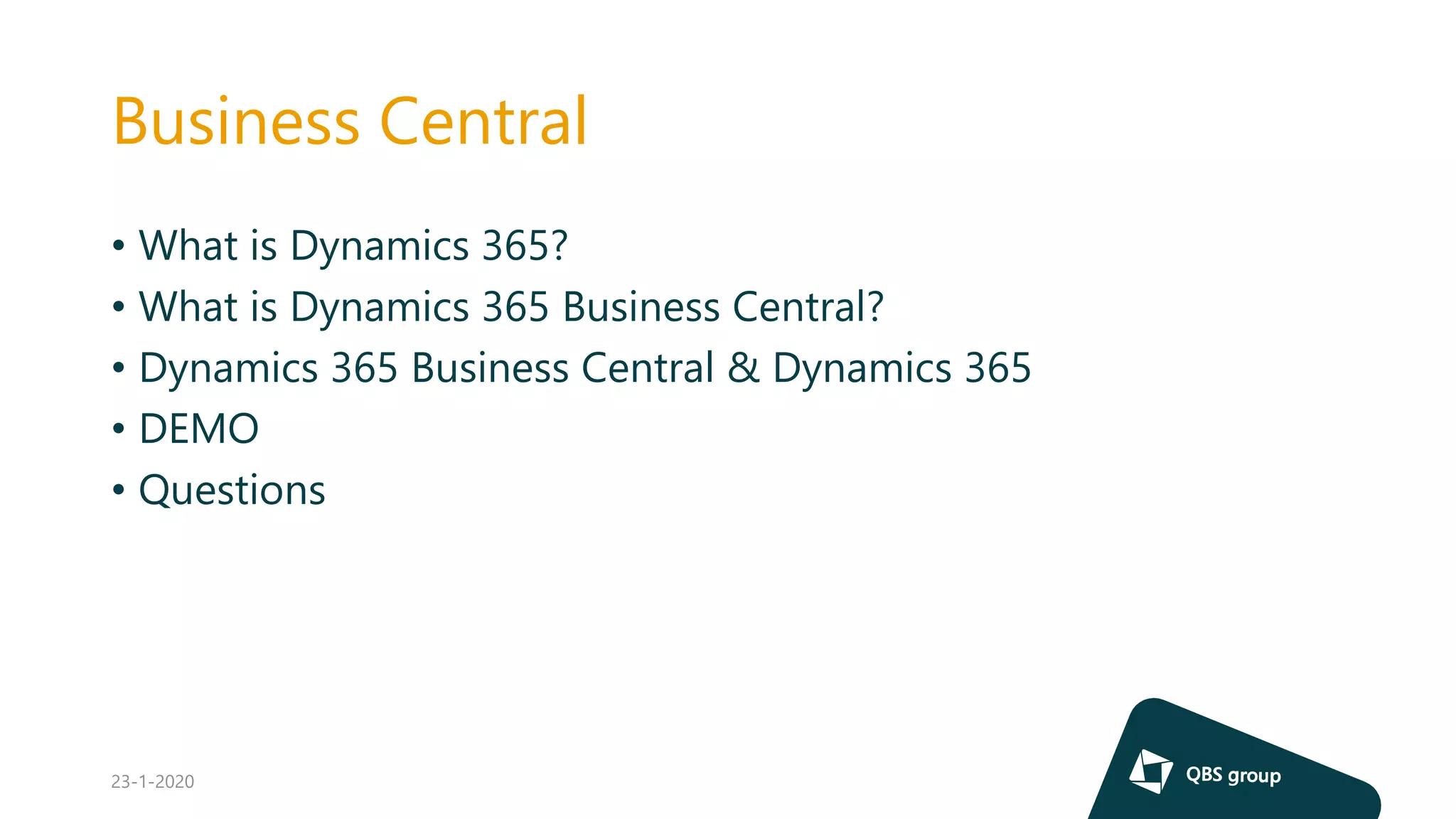 Dynamics 365 business central | PPT