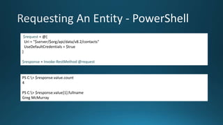 Dynamics 365 Web API - CRMUG April 2018 | PPT