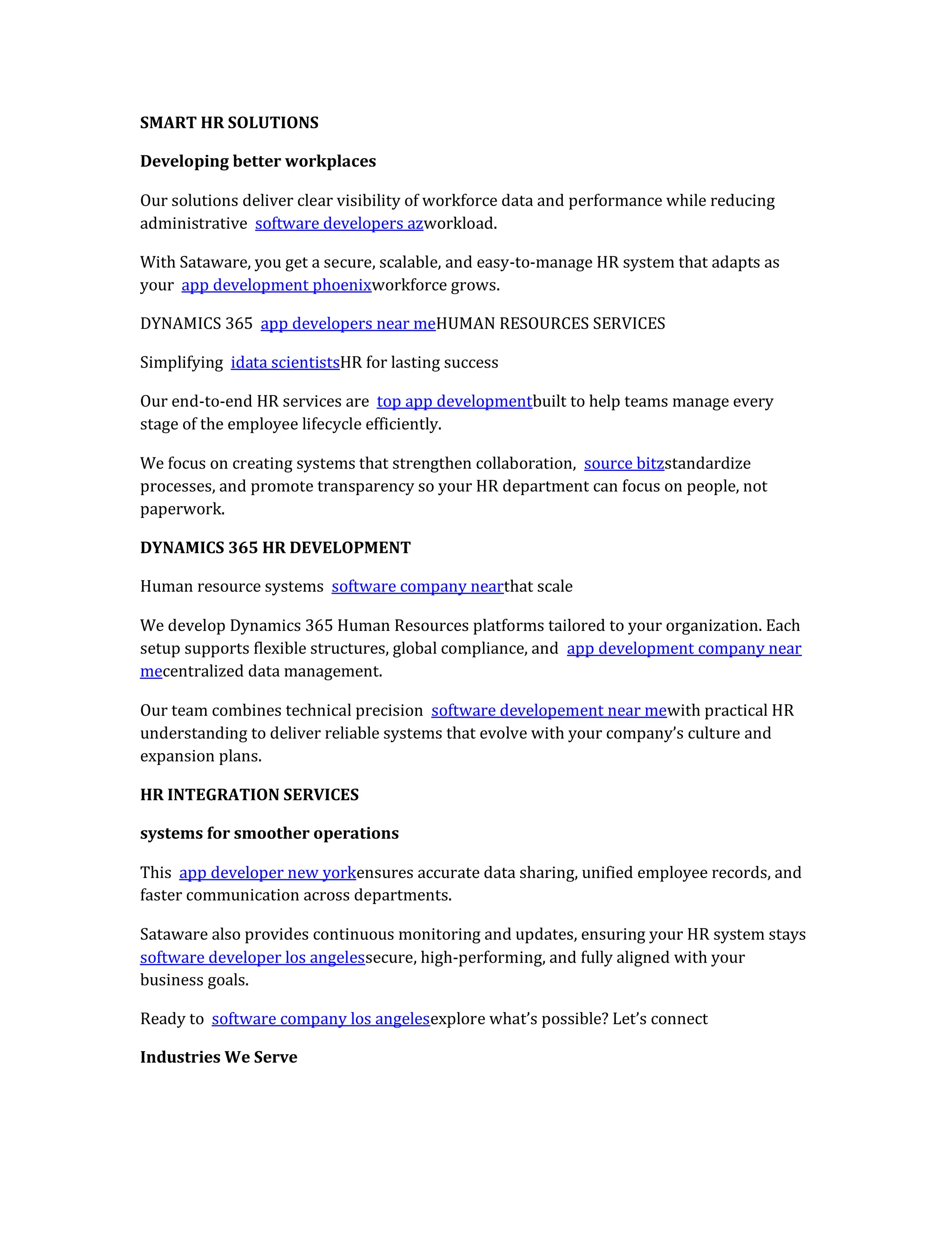Custom Dynamics 365 HR Implementation Services | PDF