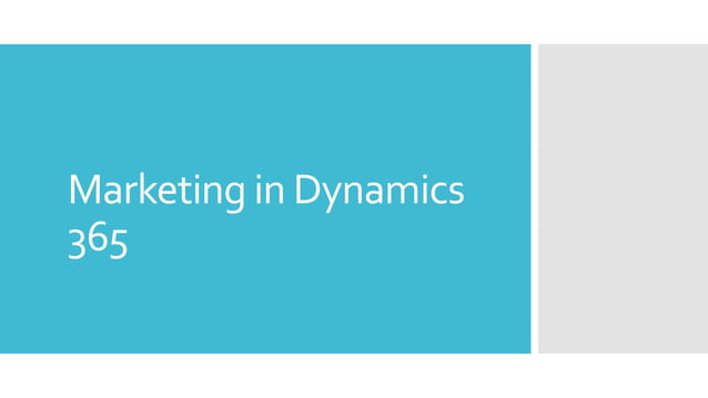 Dynamics 365 introduction and functional | PPTX