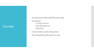 Dynamics 365 introduction and functional | PPTX