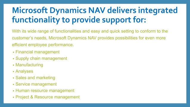 Microsoft Dynamics NAV | PPTX
