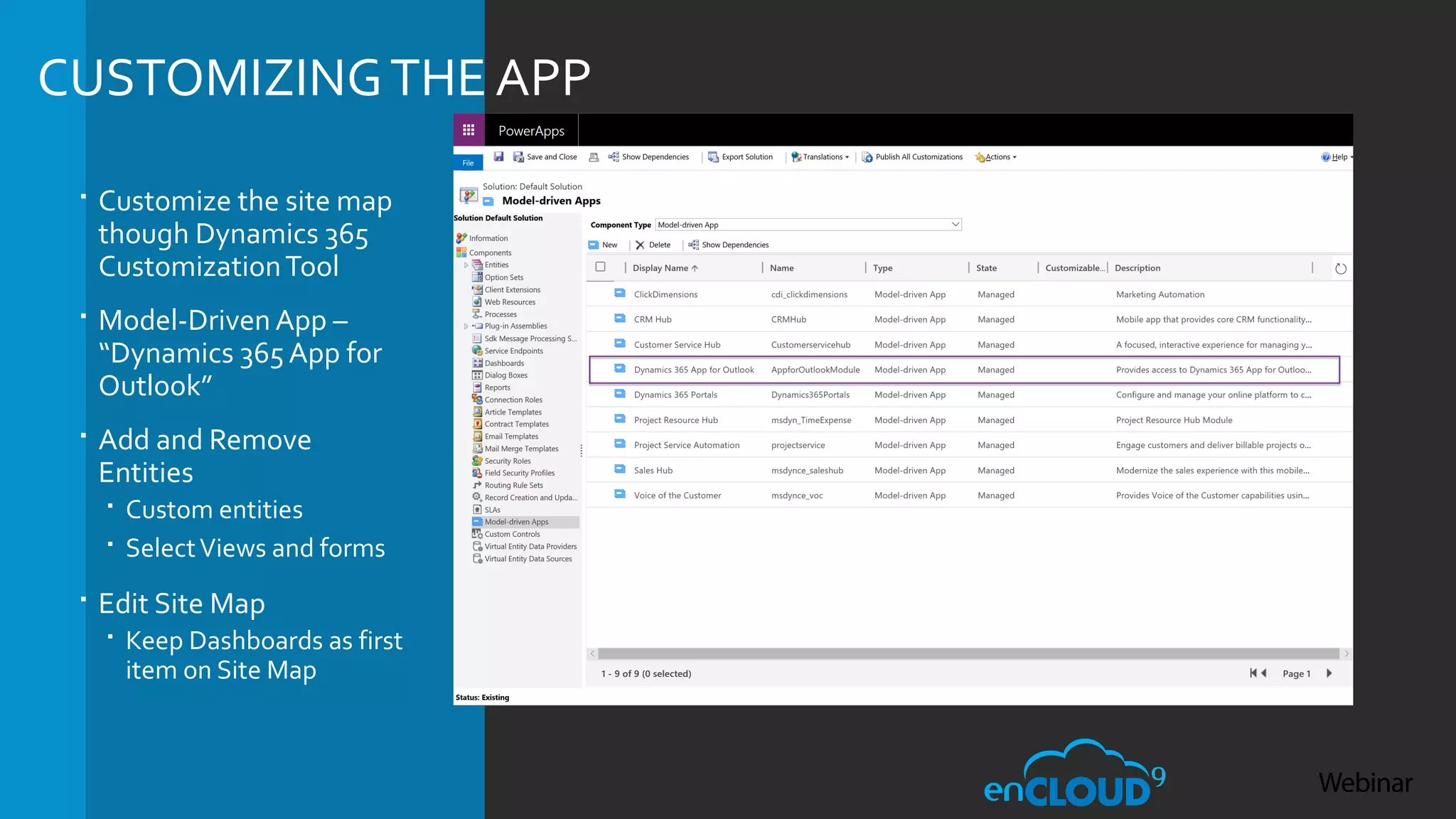 Dynamics 365 Outlook App presentation by enCloud9 | PPT