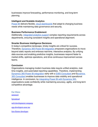 Comprehensive Guide to Dynamics 365 Power BI Integration for Real-Time ...