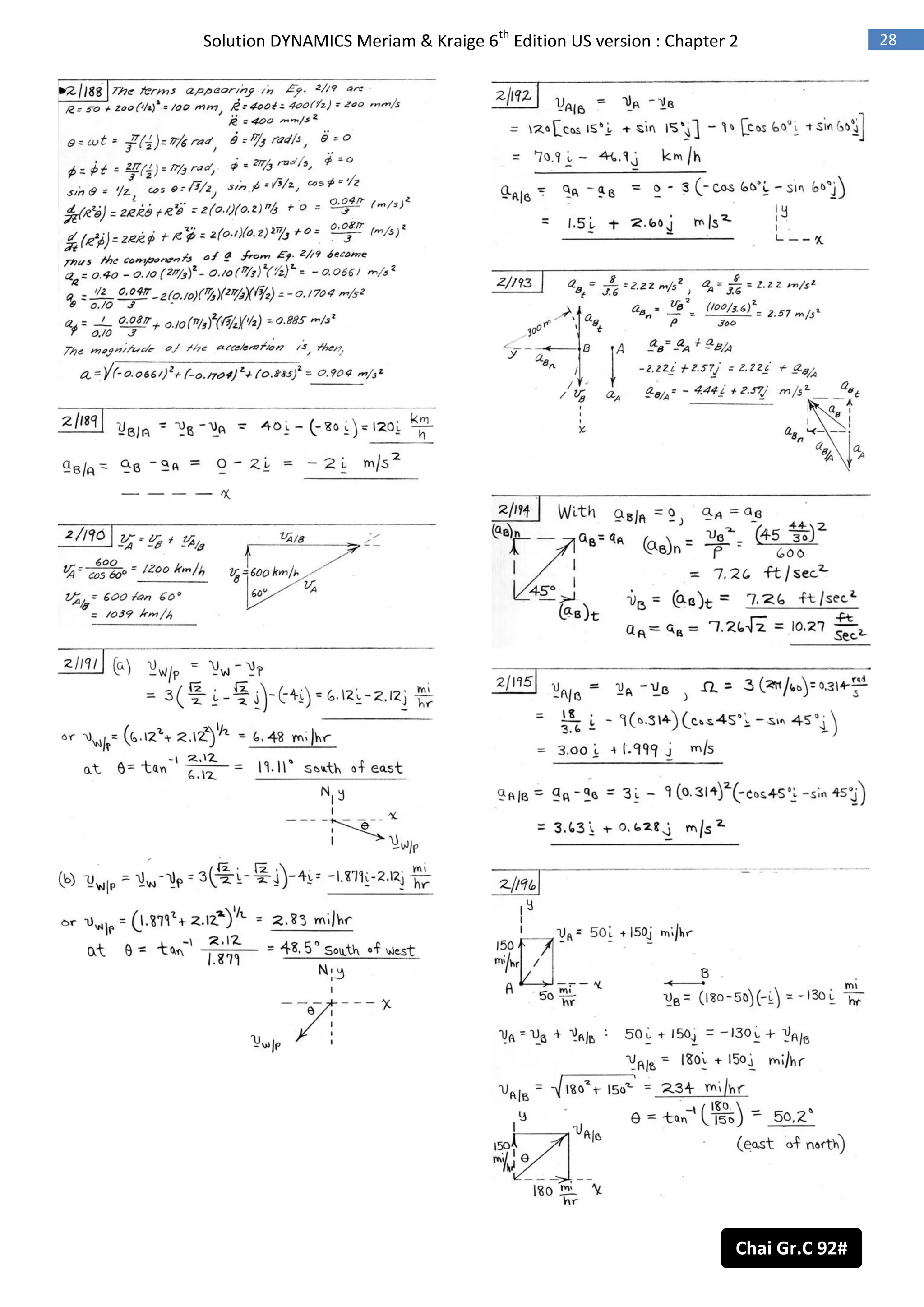 Dynamics 6th ed meriam solution | PDF