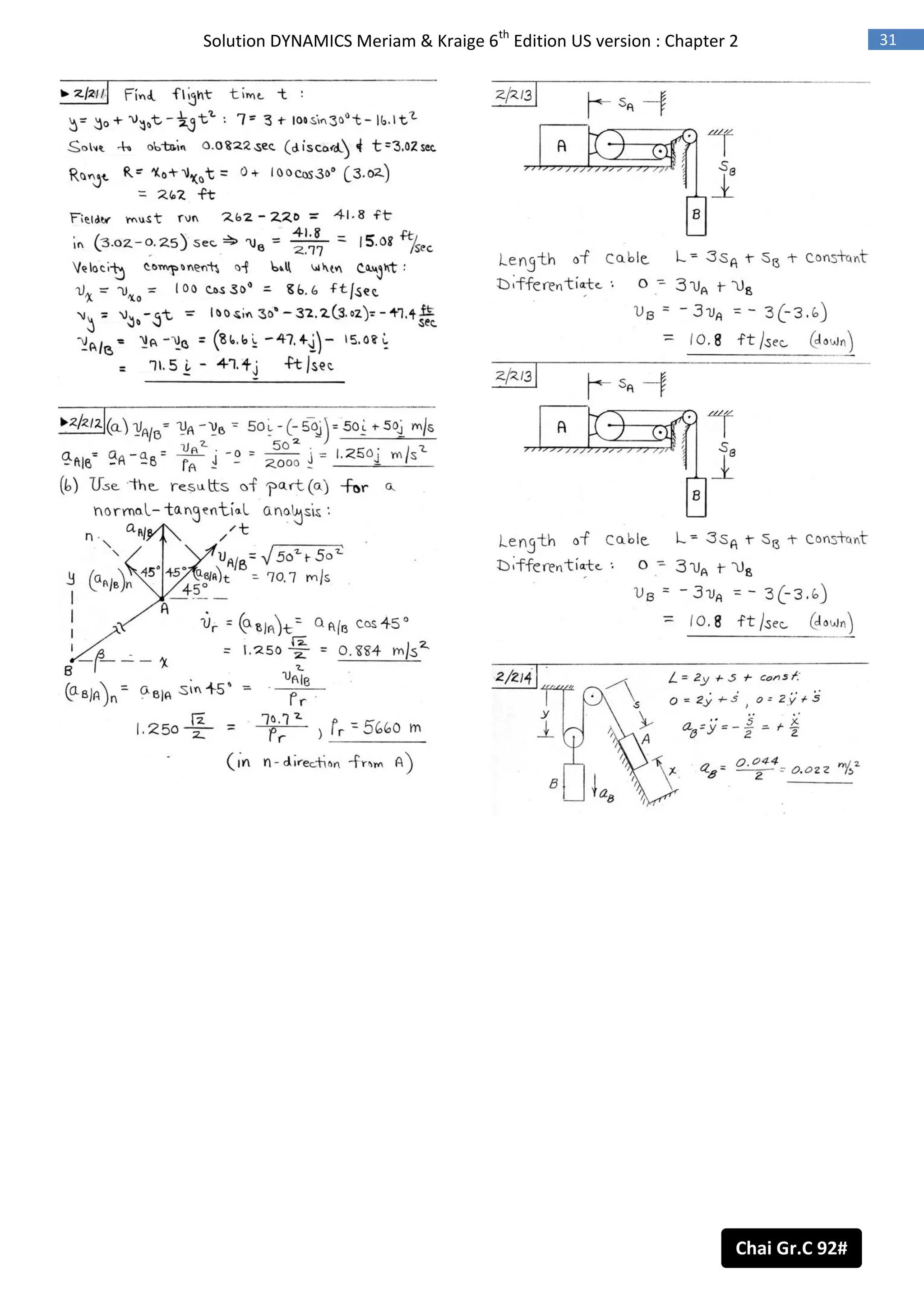 Dynamics 6th ed meriam solution | PDF