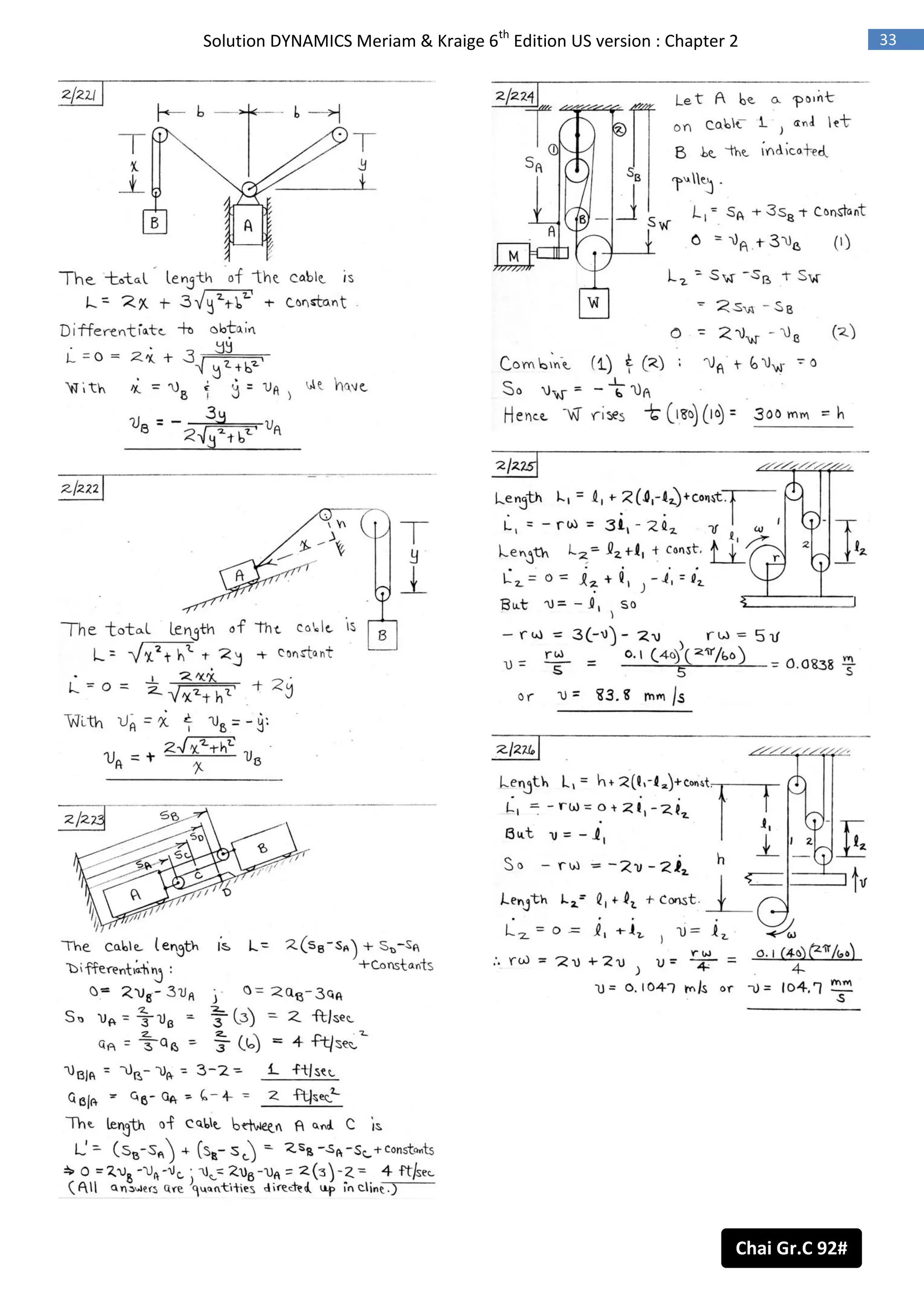 Dynamics 6th ed meriam solution | PDF