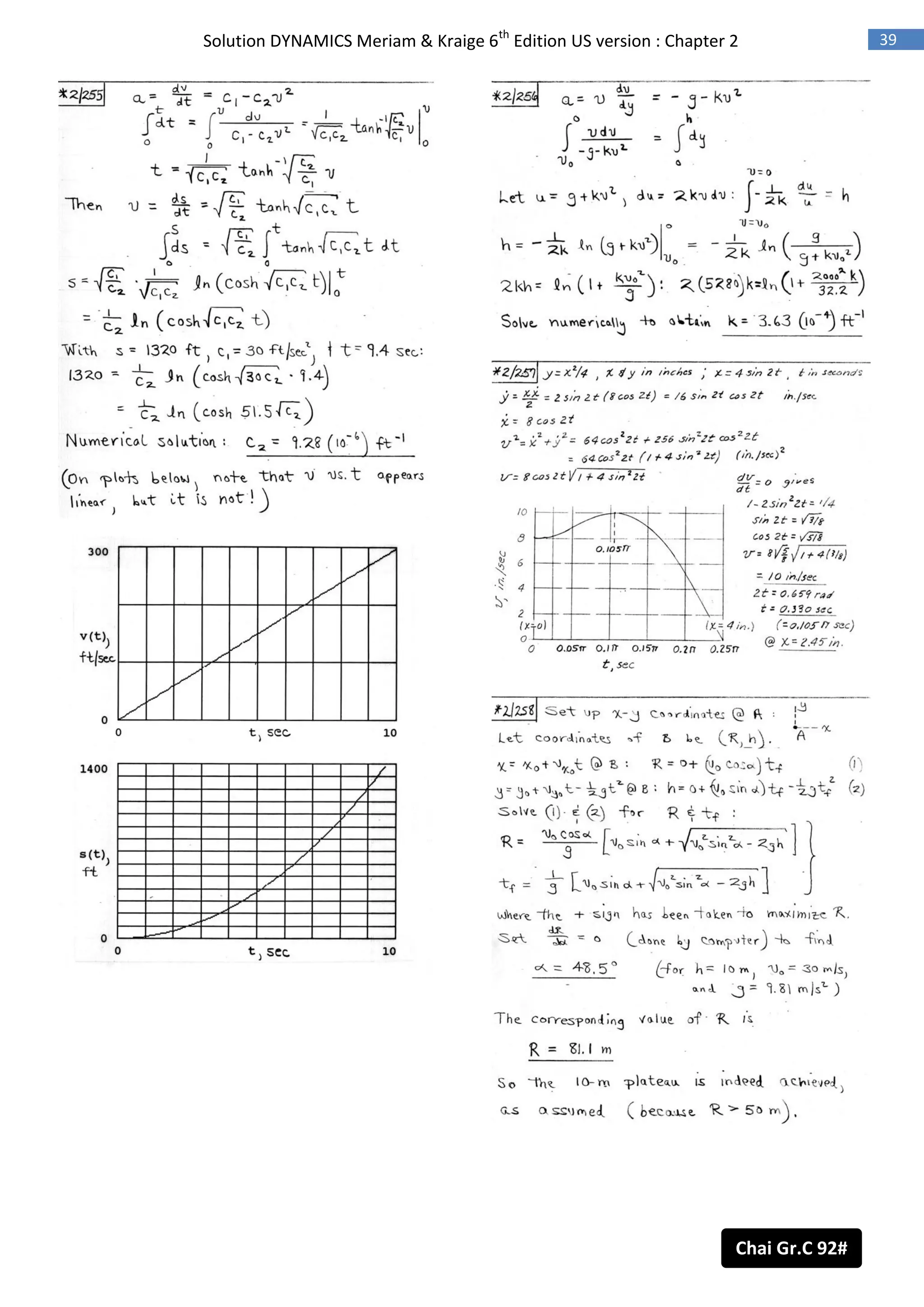 Dynamics 6th ed meriam solution | PDF | Physics | Science