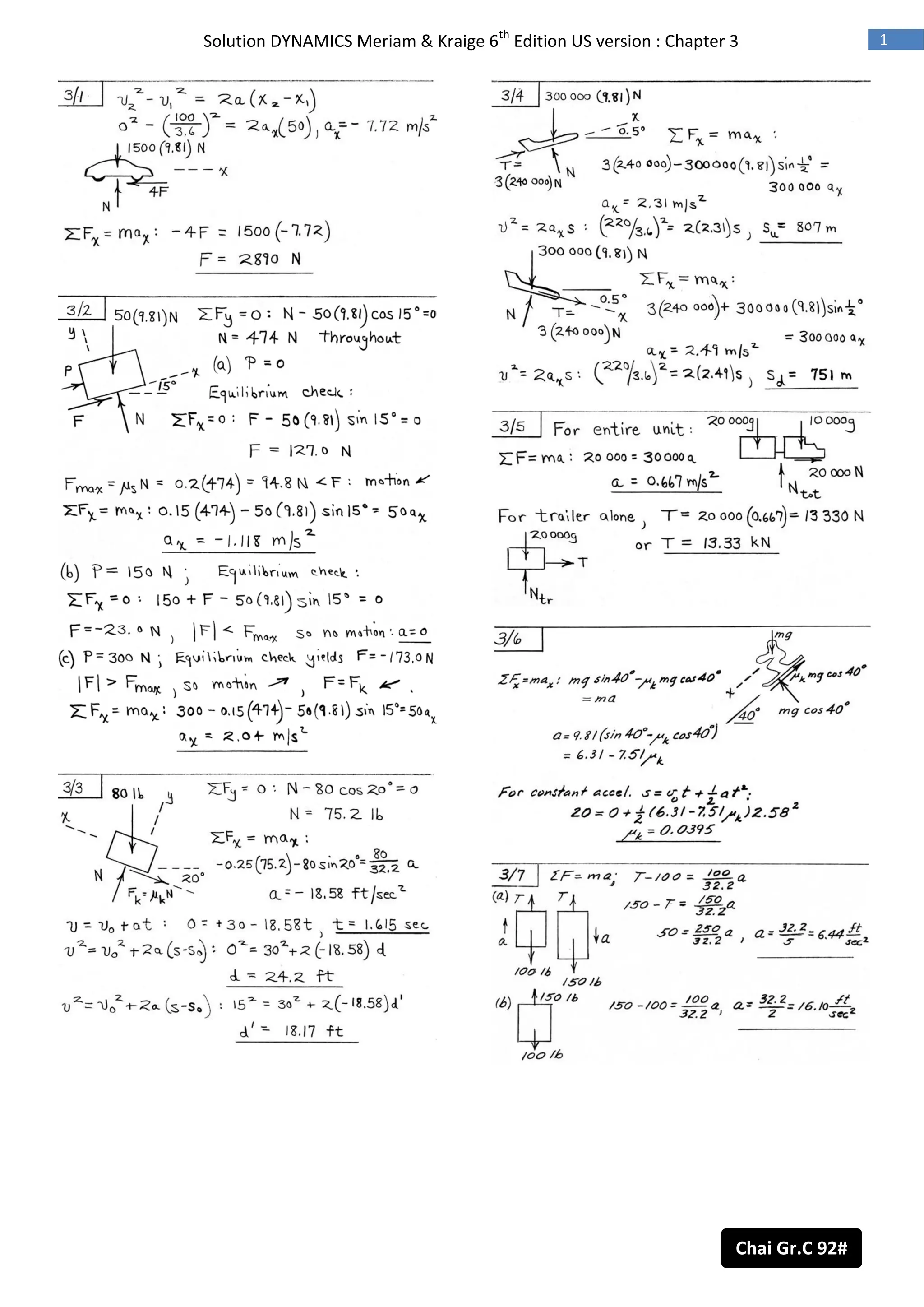 Dynamics 6th ed meriam solution | PDF