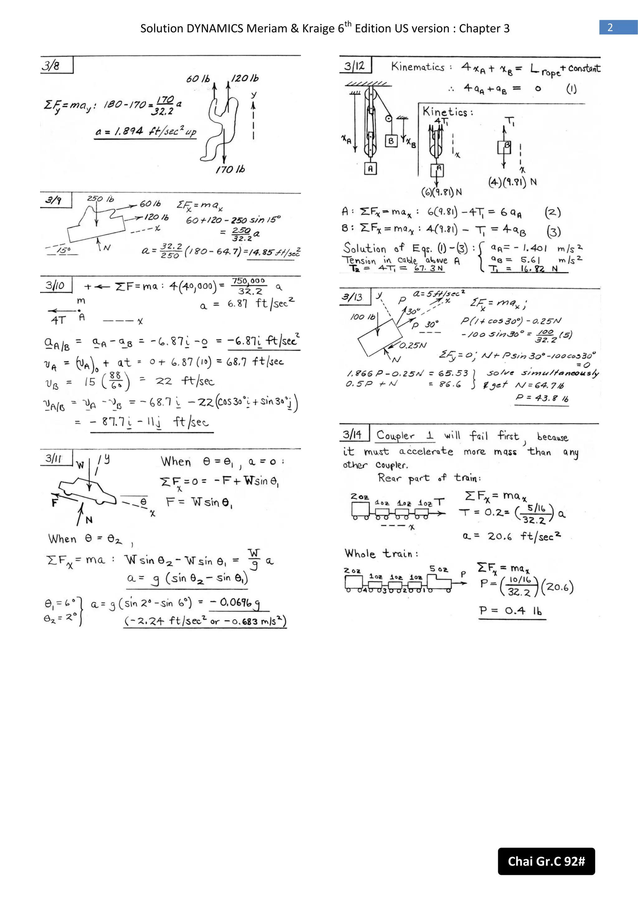 Dynamics 6th ed meriam solution | PDF | Physics | Science