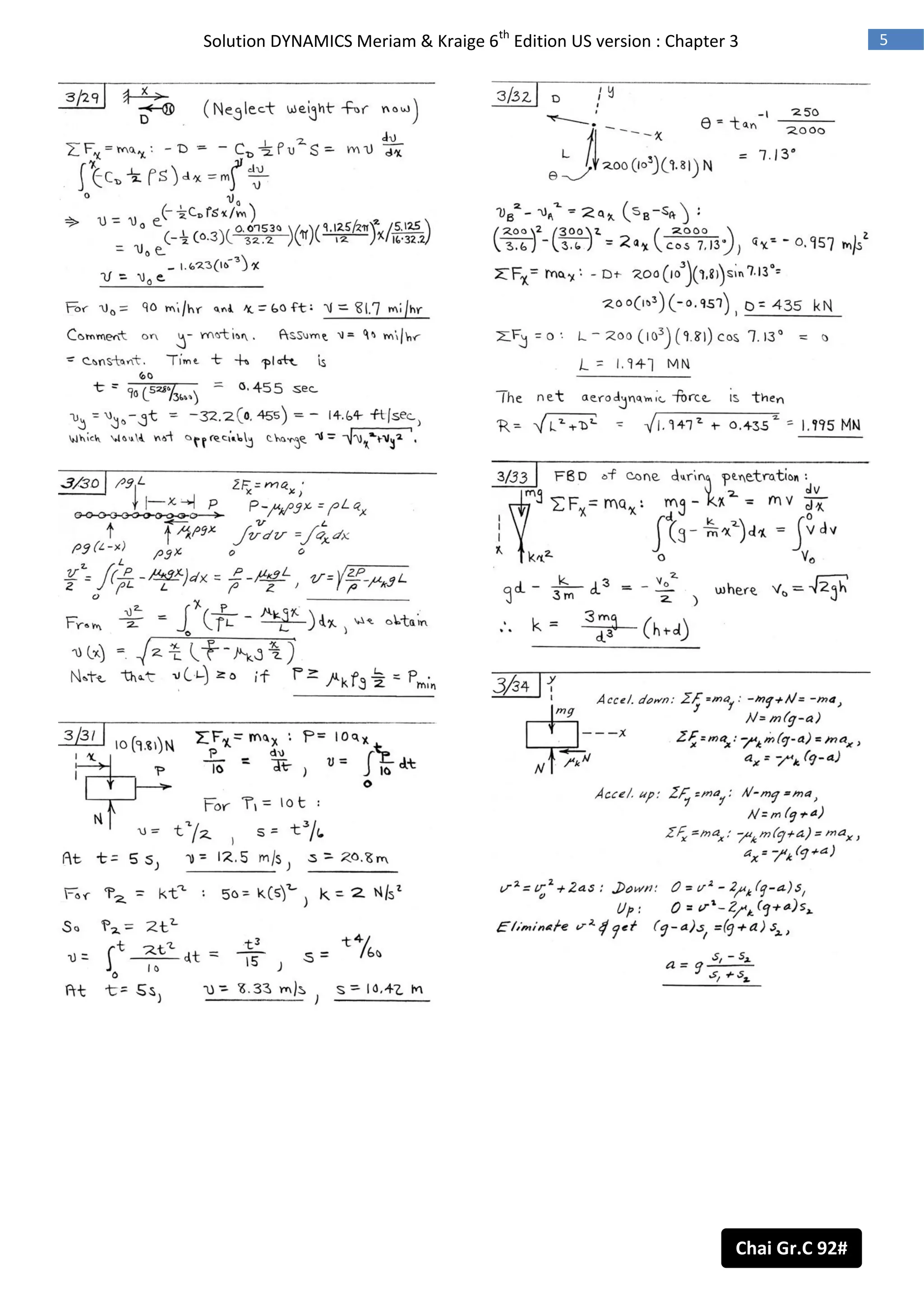 Dynamics 6th ed meriam solution | PDF