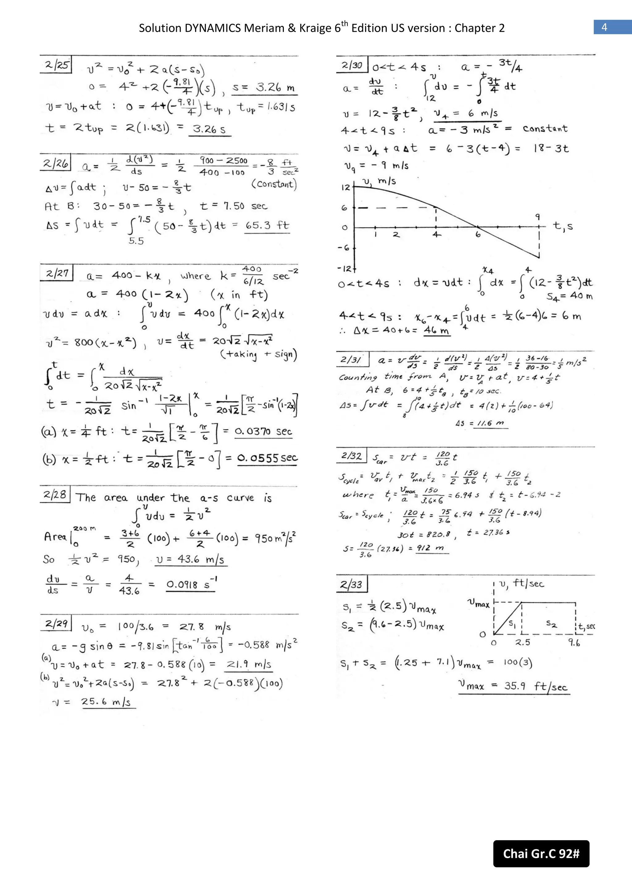 Dynamics 6th ed meriam solution | PDF