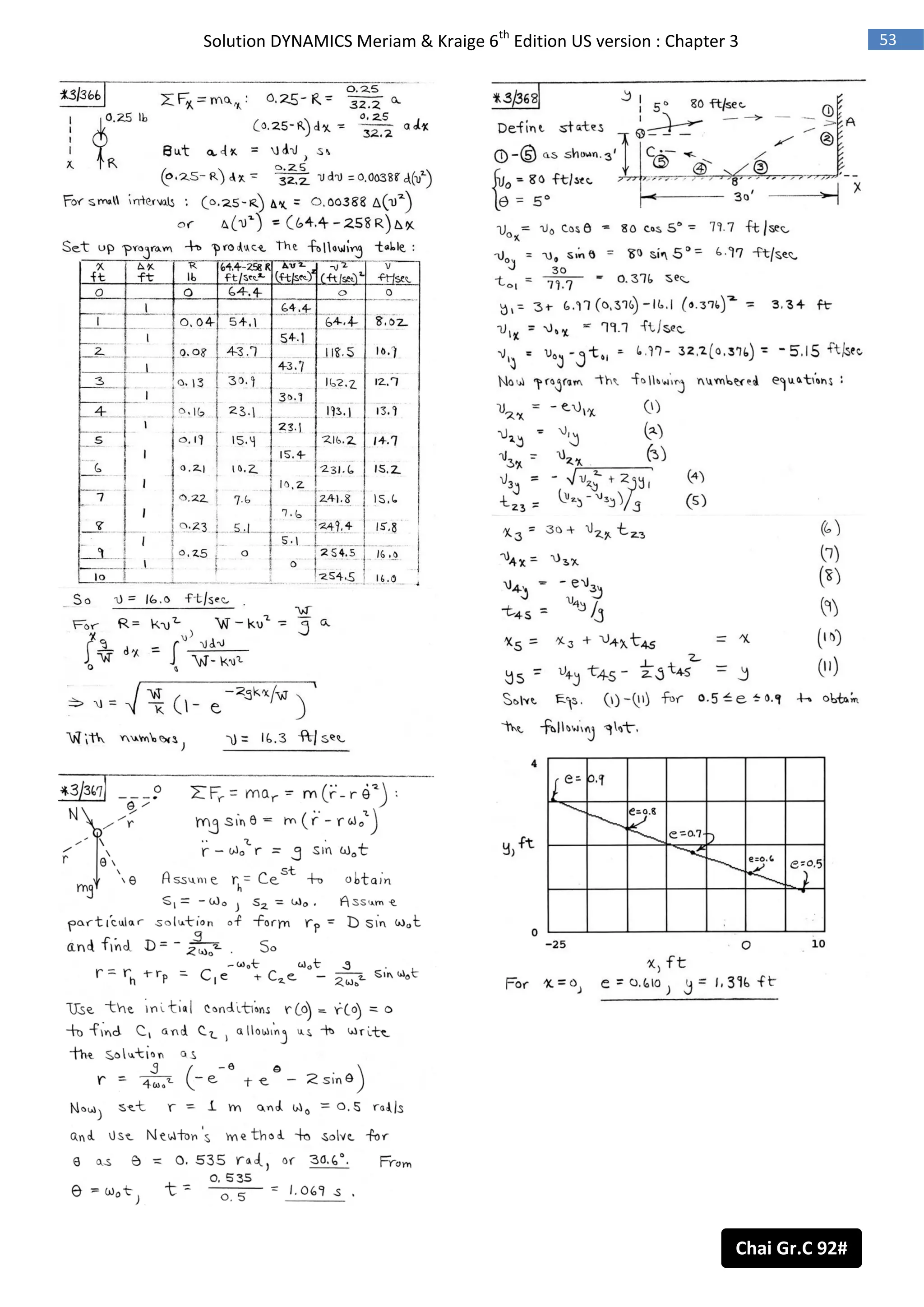 Dynamics 6th ed meriam solution | PDF