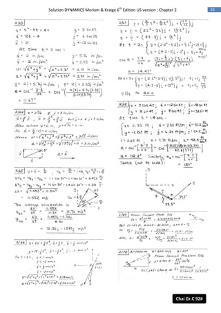 Dynamics 6th ed meriam solution | PDF