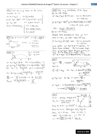 Dynamics 6th ed meriam solution | PDF